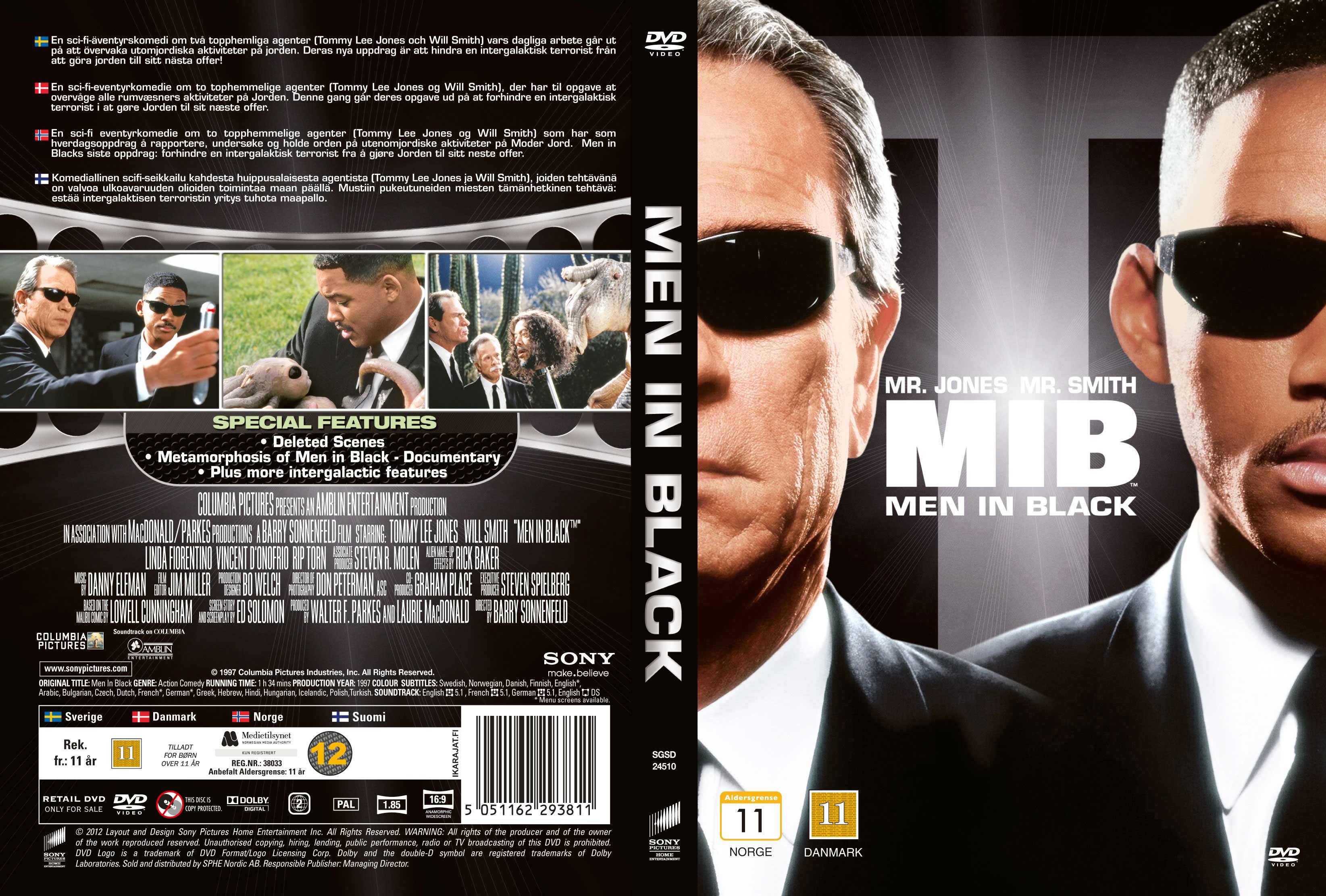 COVERS BOX SK Men In Black 1997 nordic High Quality DVD COVERS BOX SK Men In Black 1997 nordic High Quality DVD
